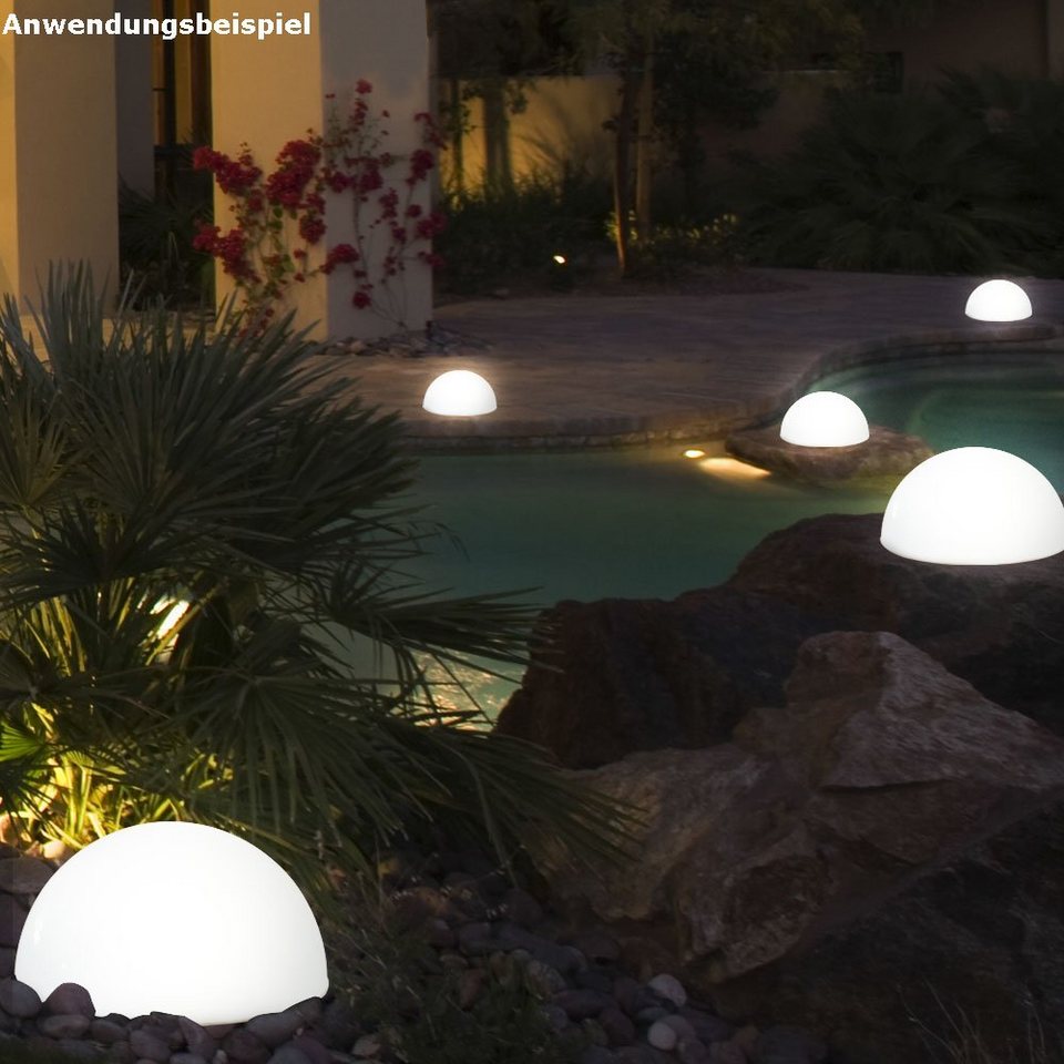 Etc Shop Gartenleuchte 3er Set Led Solarleuchte Kugelform Außenleuchte