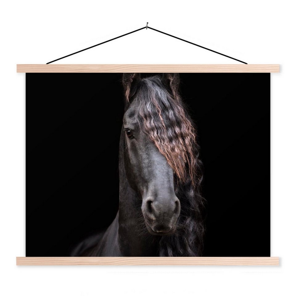 Muchowow Poster Pferde Friesisch Mähne Schwarz Tiere 1 St