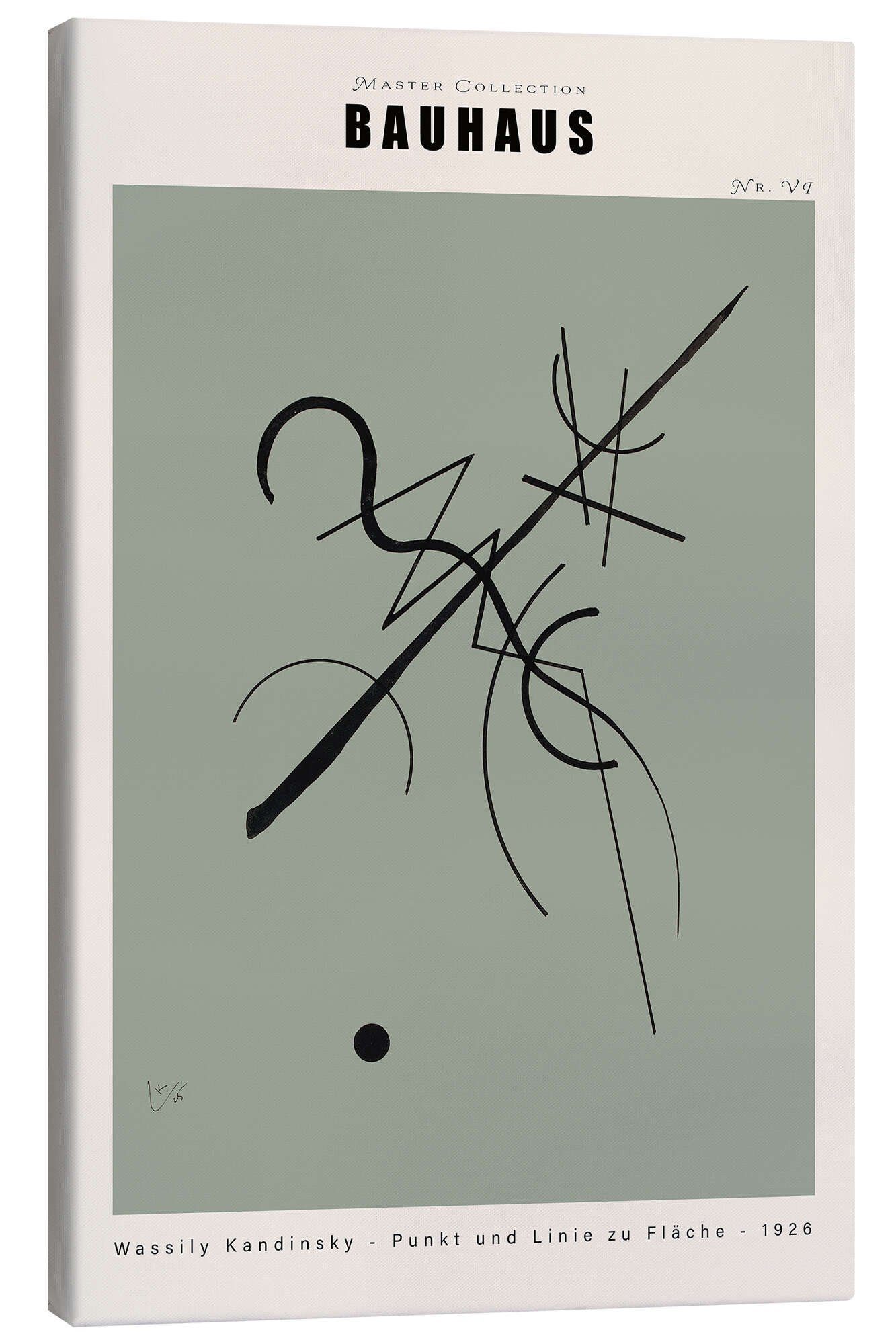 Posterlounge Leinwandbild Wassily Kandinsky Bauhaus Punkt Und Linie