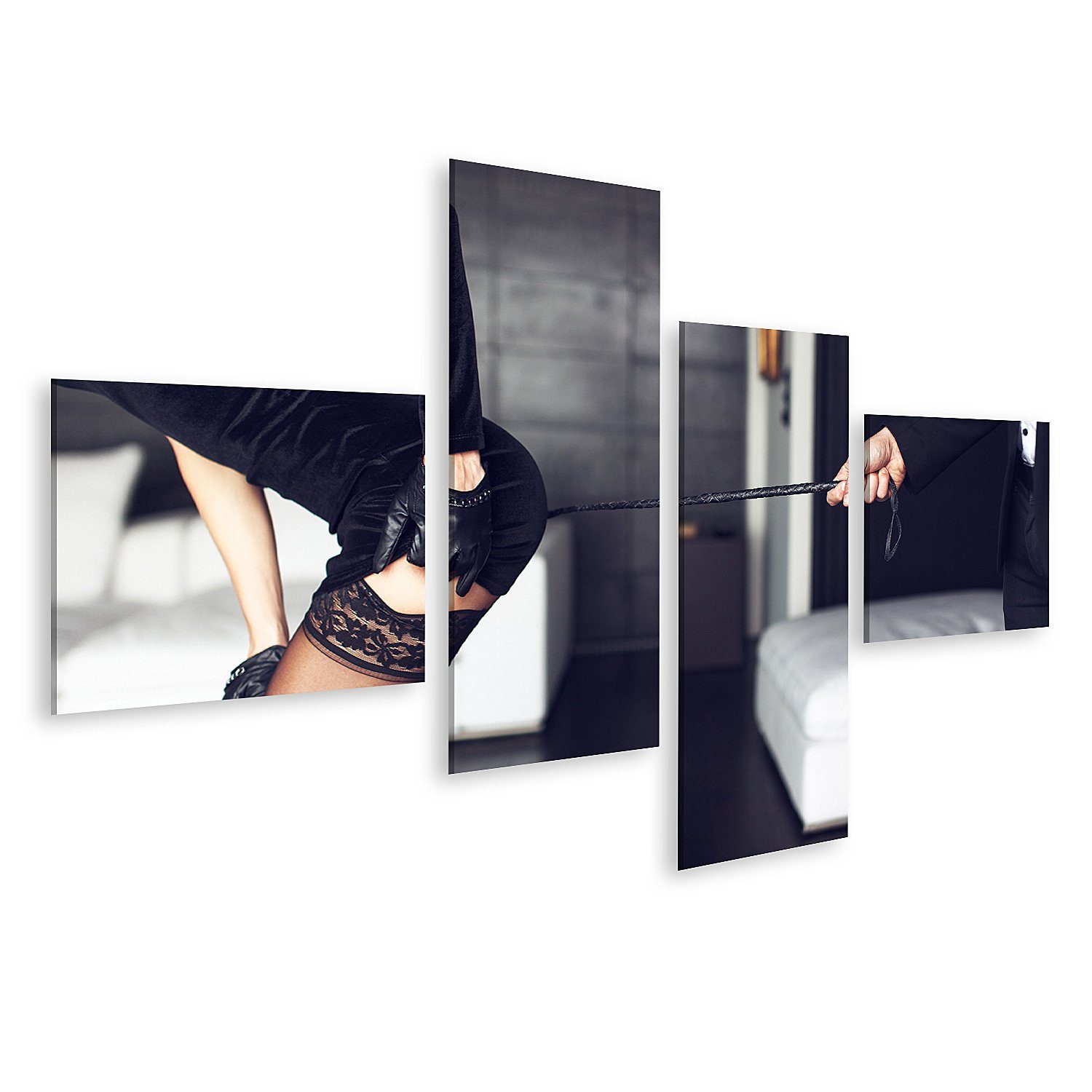 islandburner Leinwandbild »Bild auf Leinwand Sexy Reiche Frau Peitsche Bdsm Frauen Nahaufnahme ...