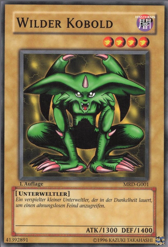 Recollectibles Sammelkarte Yugioh Karte Wilder Kobold V 1 Deutsch Yu