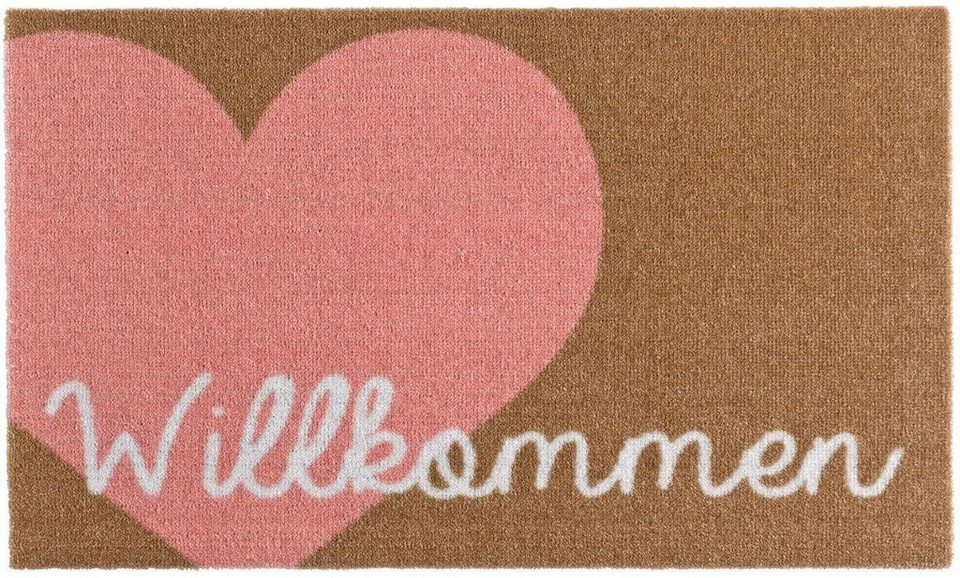 Fußmatte Willkommen Herz Zala Living Rechteckig Höhe 7 Mm