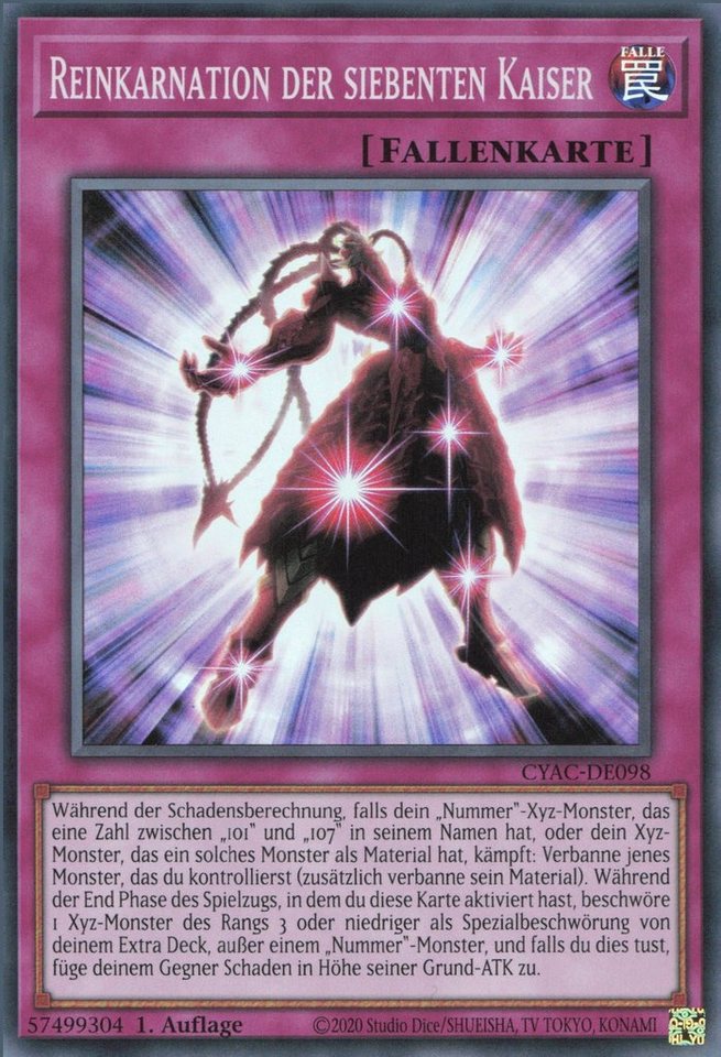 Recollectibles Sammelkarte Yugioh Karte Reinkarnation Der Siebenten