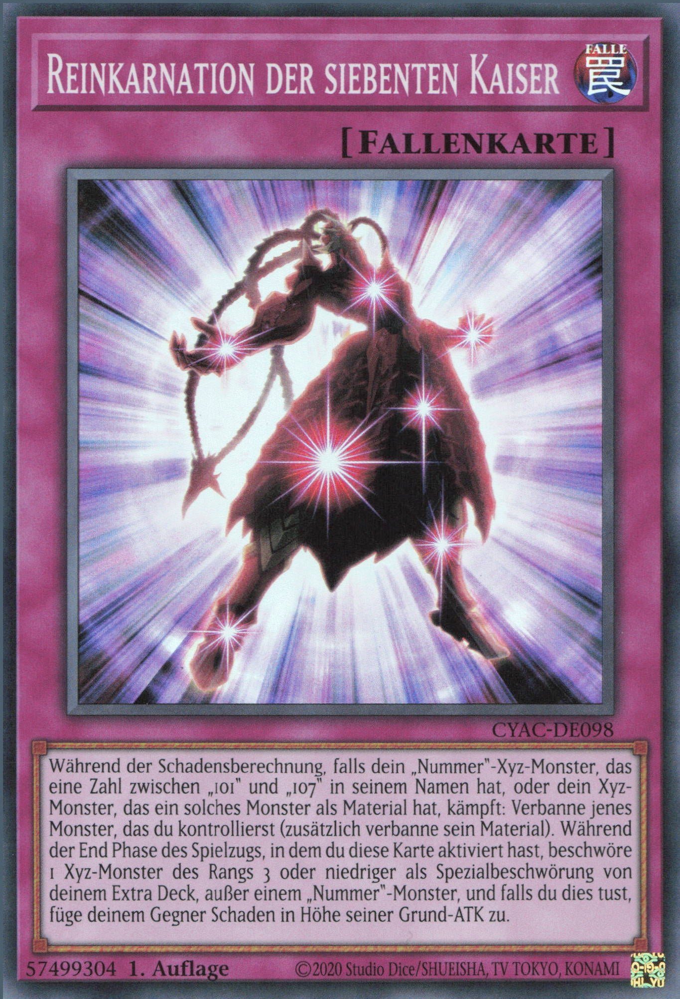 Recollectibles Sammelkarte Yugioh Karte Reinkarnation Der Siebenten
