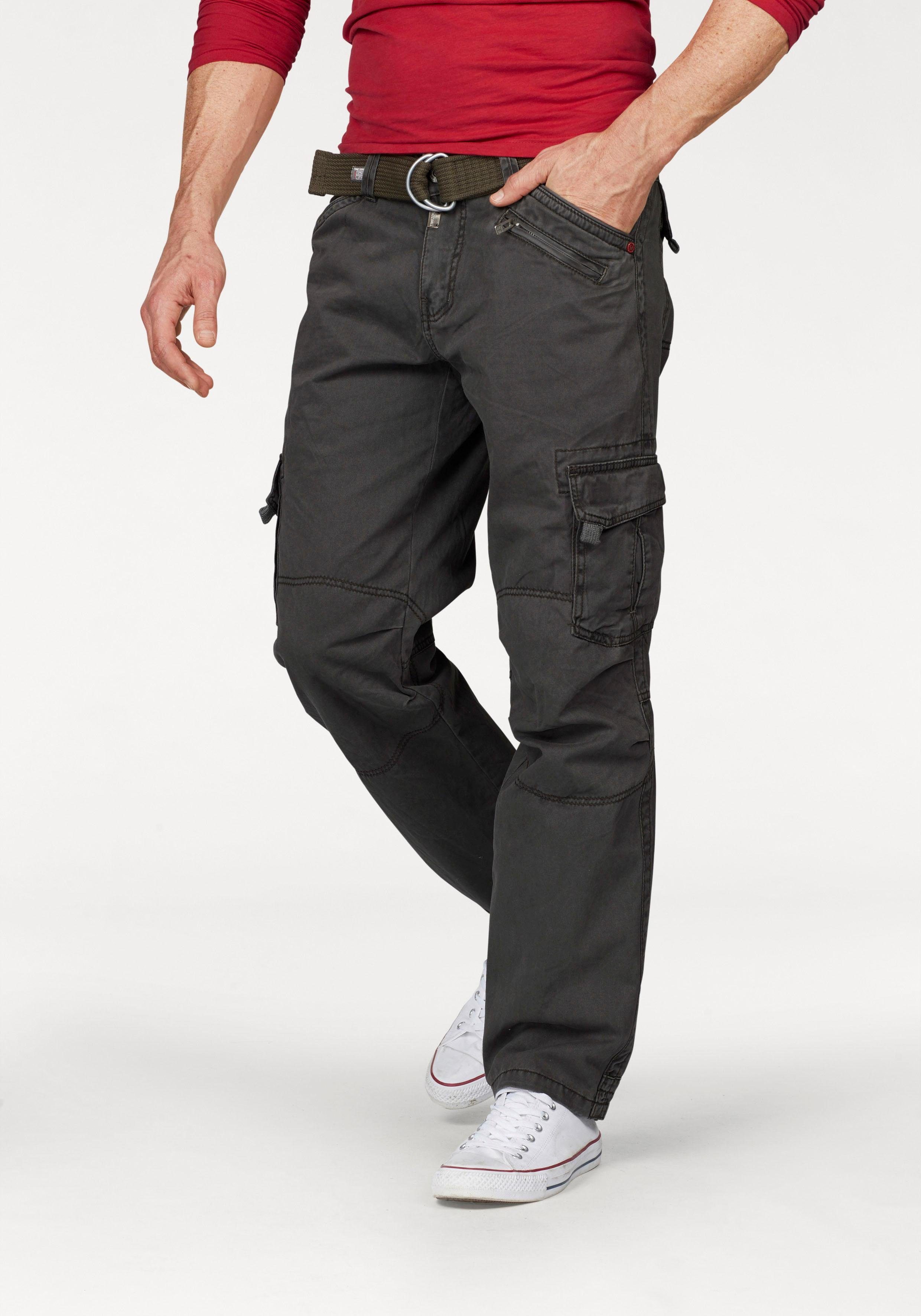 Timezone Cargohose Benito Set Mit Gürtel Relaxed Fitbequeme Form