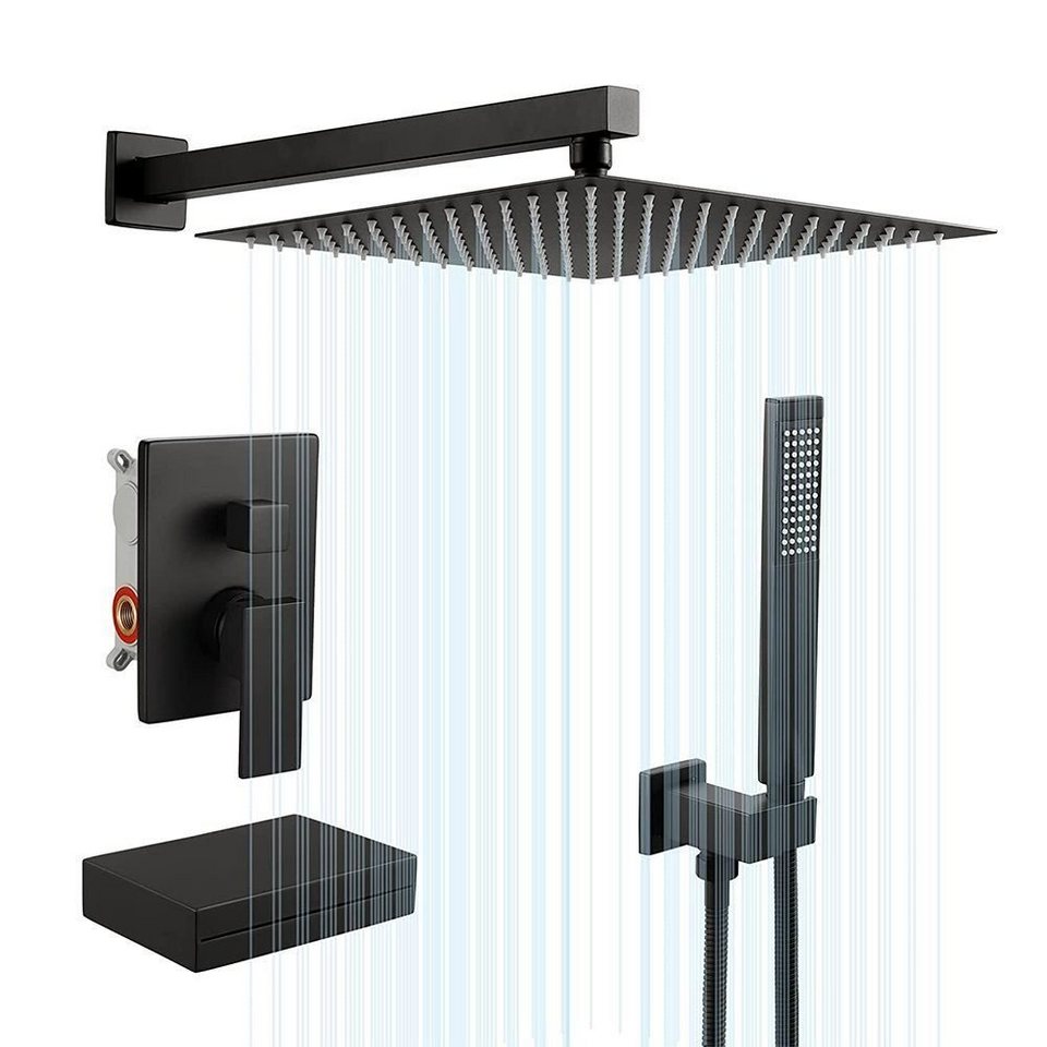 Xersek Brausegarnitur Unterputz Duschsystem Regendusche 12 Zoll Mit 25