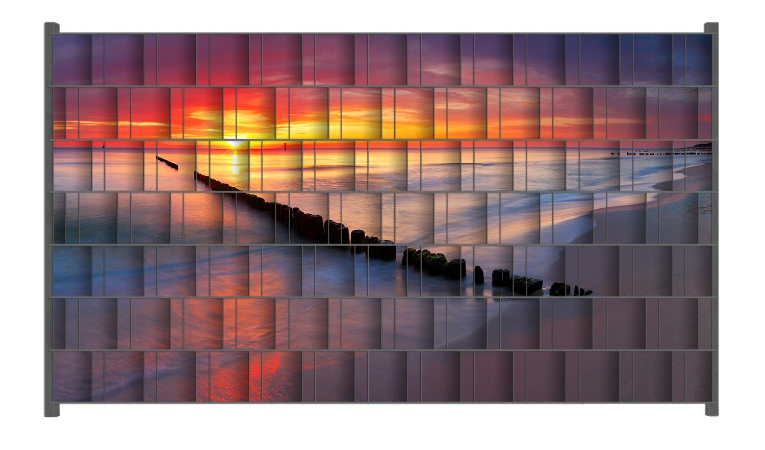 Wallario Sichtschutzstreifen Farbenspiel Im Himmel Sonnenuntergang Am
