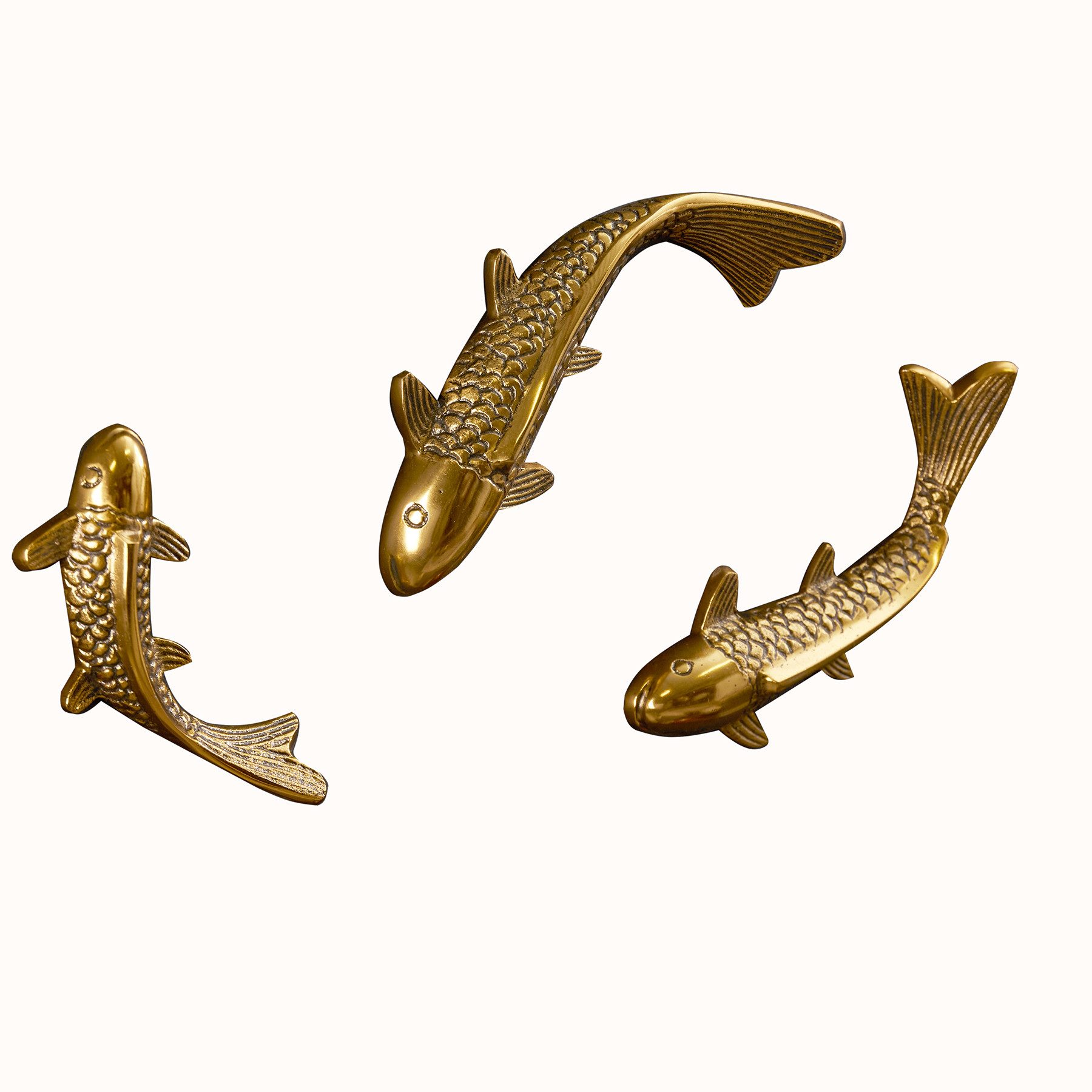 Riess Ambiente Wanddekoobjekt Koi 28cm Gold Set 3 St Fische