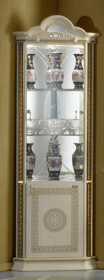 Jvmoebel Eckvitrine Kommode Regal Holz Vitrine Schrank Anrichte