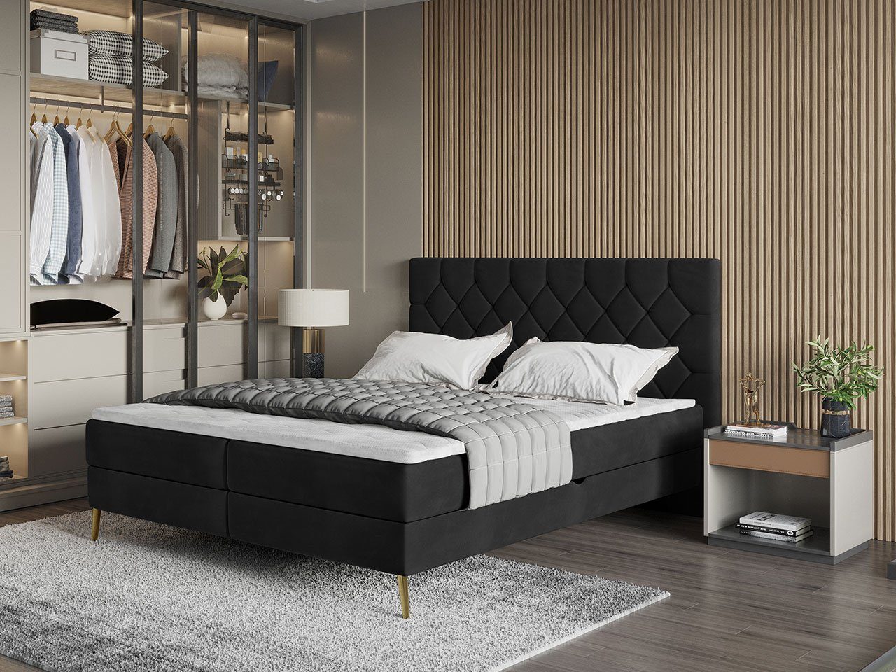 Mirjan24 Boxspringbett Lara Lattenrost Und Matratze Topper