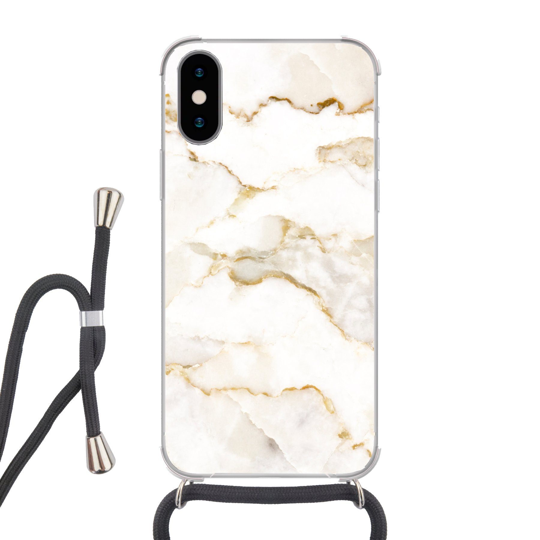 Muchowow Handyhülle Marmor Limette Gold Luxus Marmoroptik