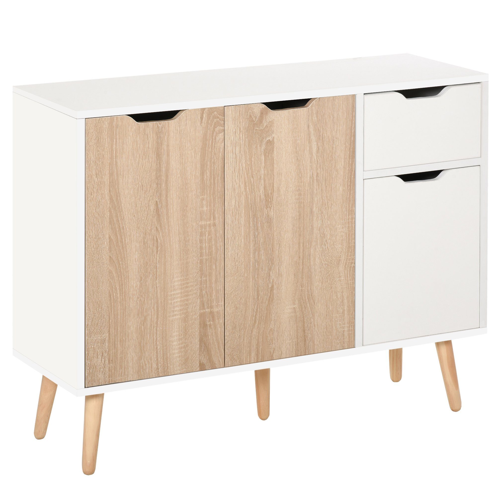 HOMCOM Highboard Sideboard, Ideal für Wohnzimmer, Schlafzimmer und mehr
