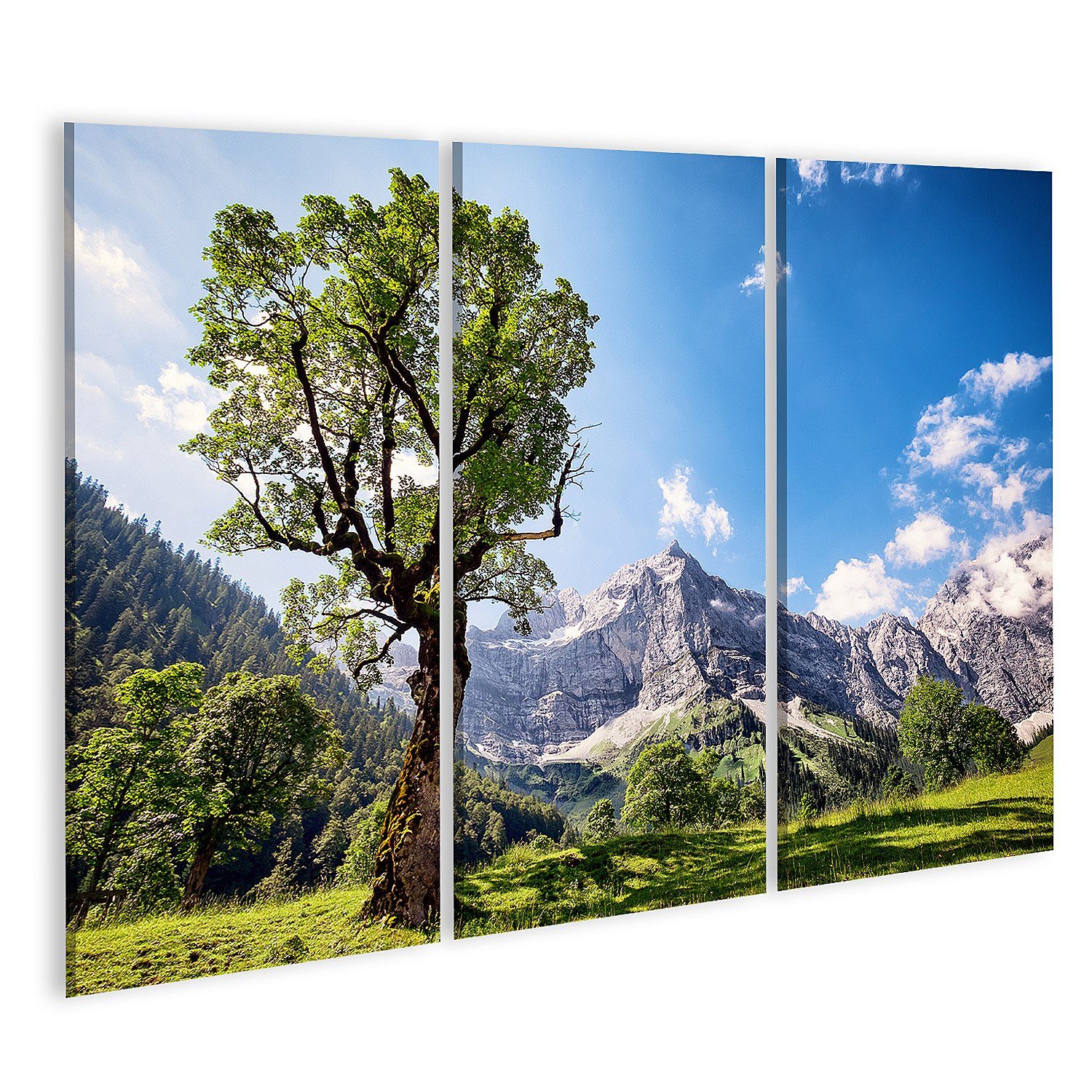 islandburner Leinwandbild »Bild auf Leinwand Karwendelgebirge In Österreich Alpen Wandbild ...