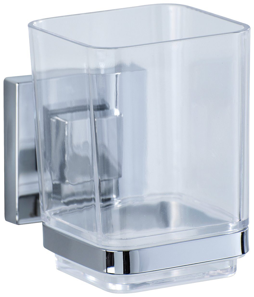 Wenko Zahnputzbecher Vacuum Loc Quadro 2er Set Befestigen Ohne