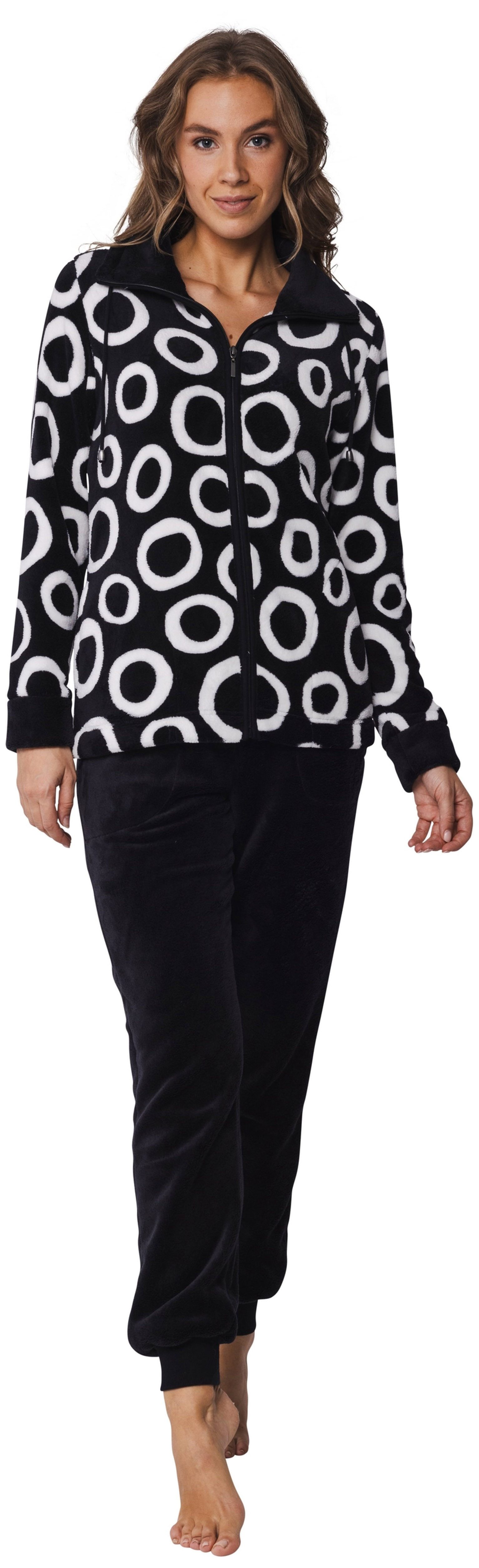 Rebelle Hausanzug Damen Fleece Hausanzug 2 Tlg Kuschelige Qualität