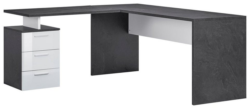 Inosign Eckschreibtisch New Selina Schreibtisch Schubkästen Mit Oder