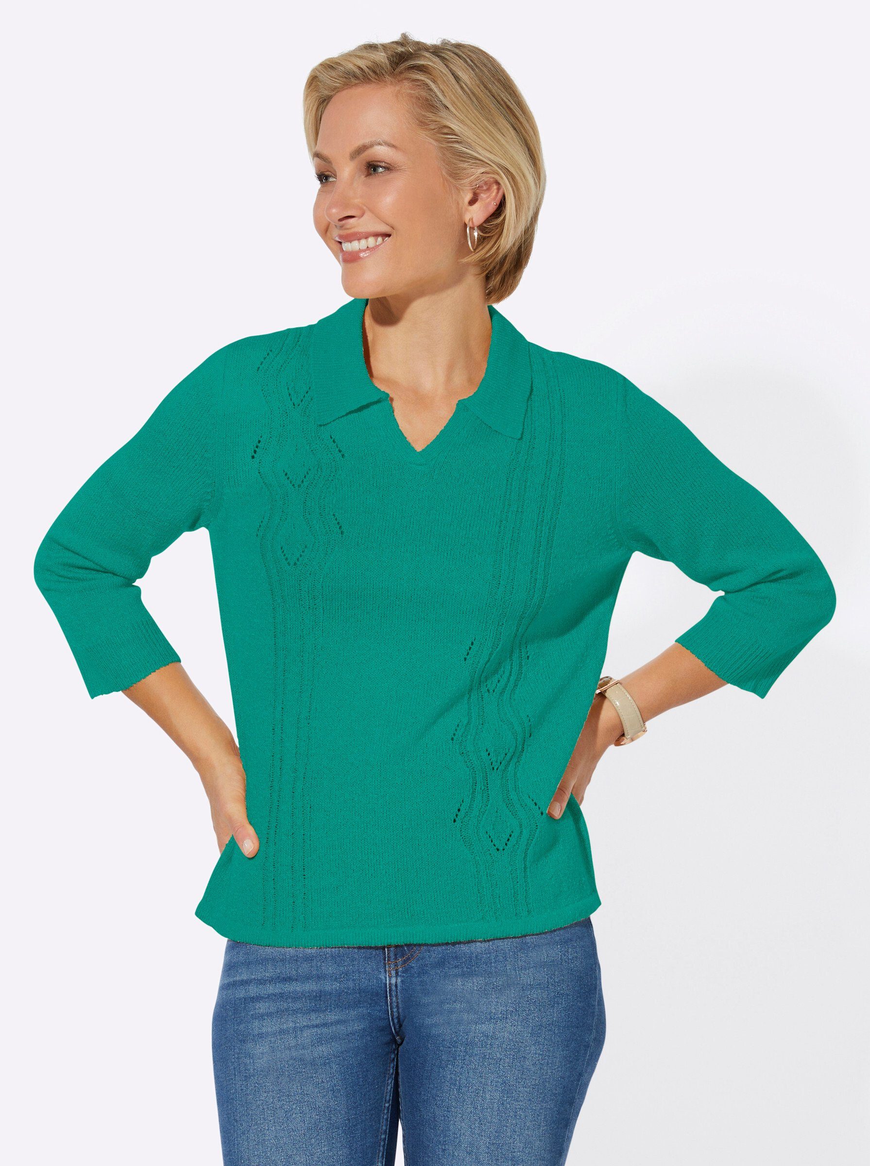 Witt Strickpullover Pullover Attraktives Strickmuster