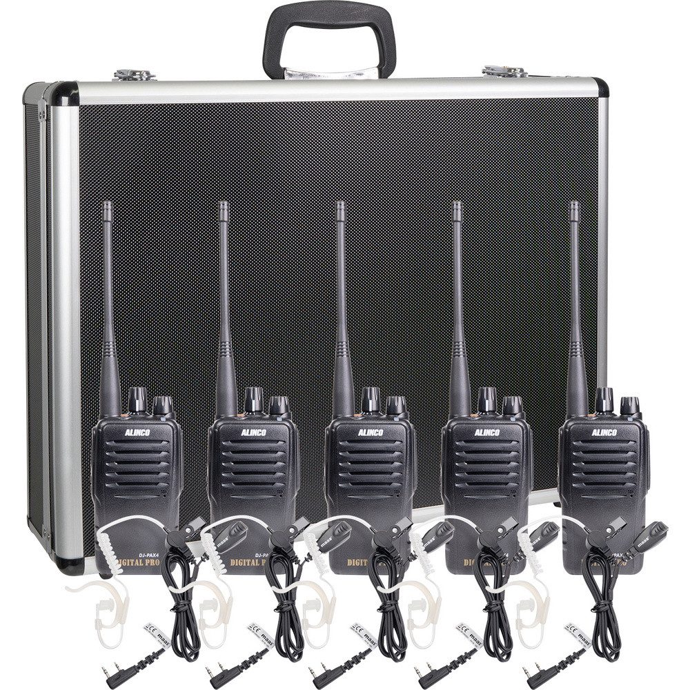 Alinco Walkie Talkie Alinco Team-Set DJ-PAX-4 + KEP-24-VK 150097 PMR-Handfunkgerät 5er Set
