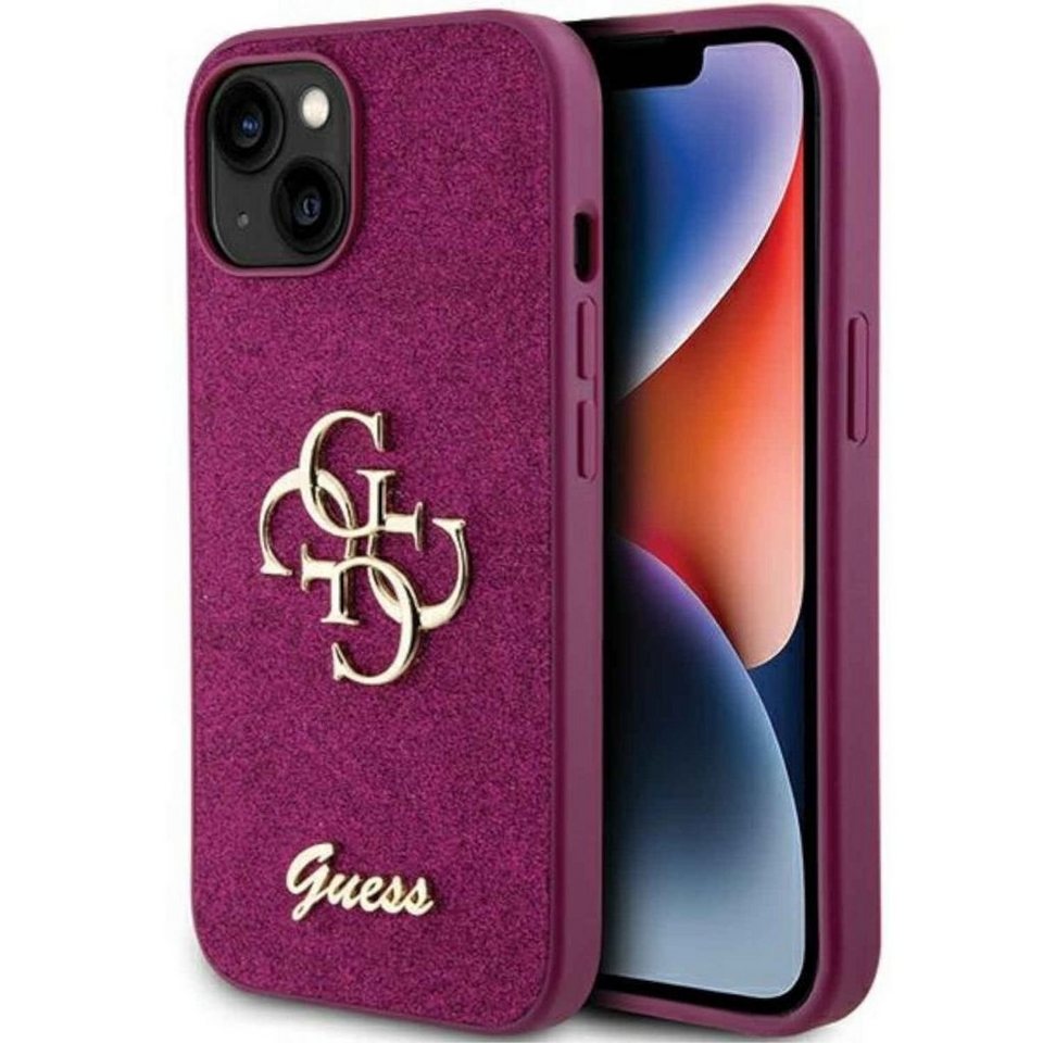 Guess Smartphone Hülle Guess Apple Iphone 15 Schutzhülle Case Glitter