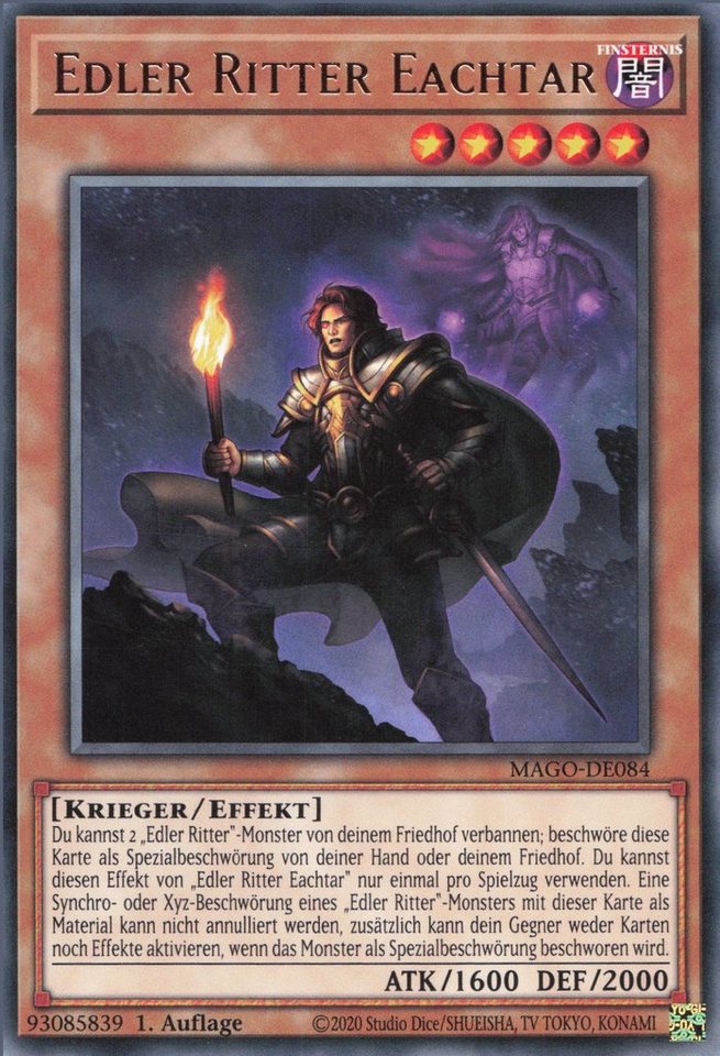 Recollectibles Sammelkarte Yugioh Karte Edler Ritter Eachtar Deutsch