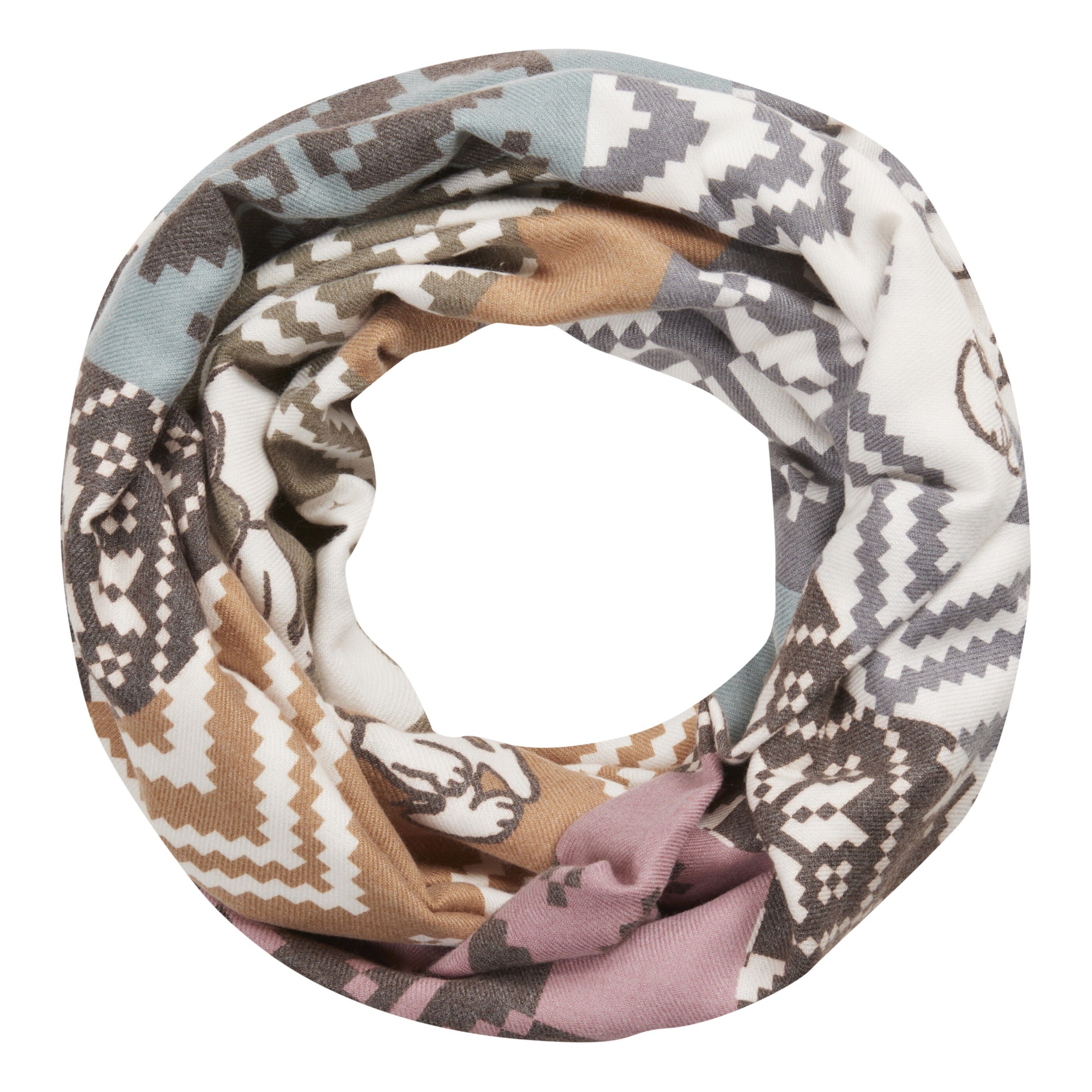 Codello Loop Kaschmirweicher Peanuts Loop-Schal, mit Printmuster