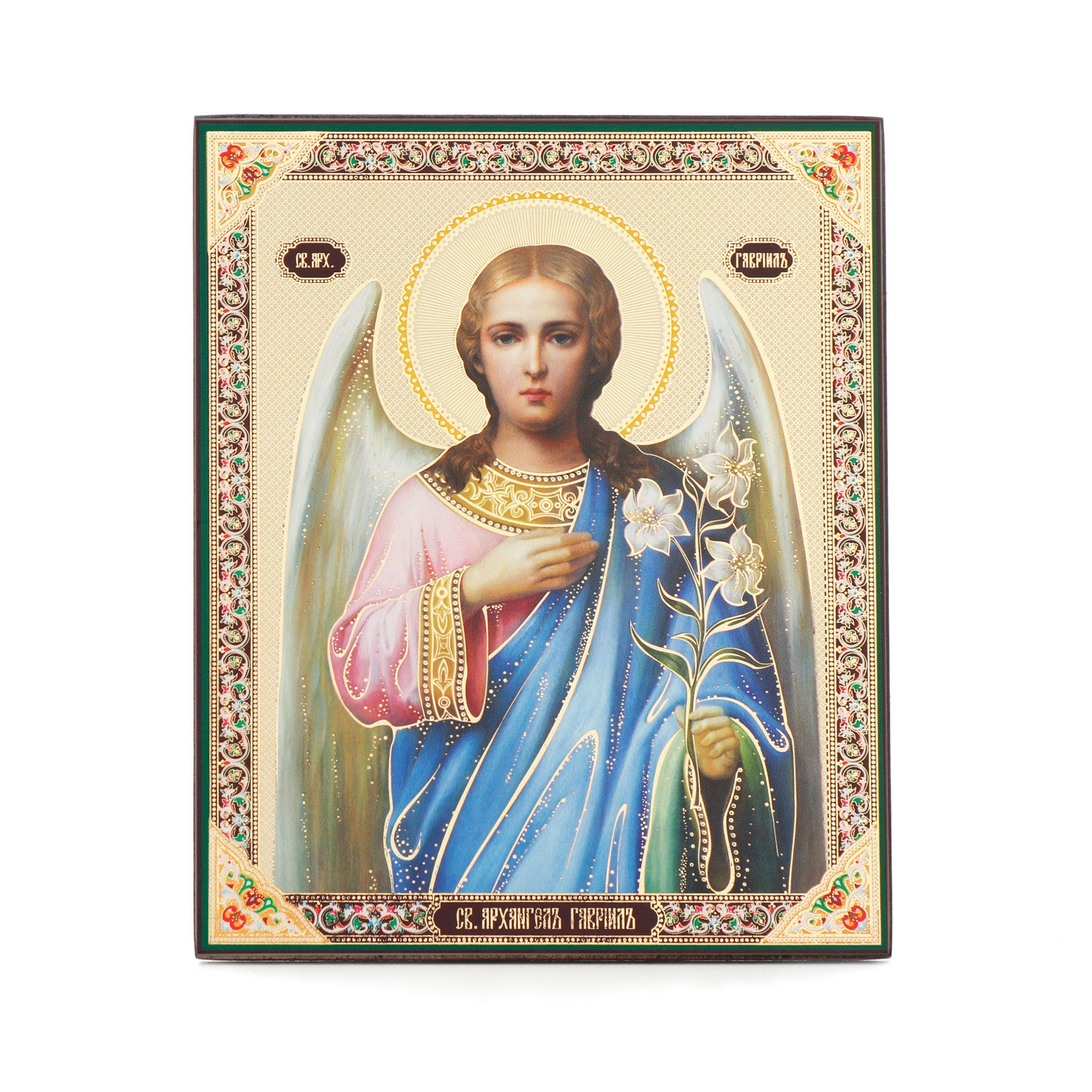 NKlaus Bild Erzengel Gabriel Holz Ikone 10x12cm christlich orthodox, religiös 1392, Religion