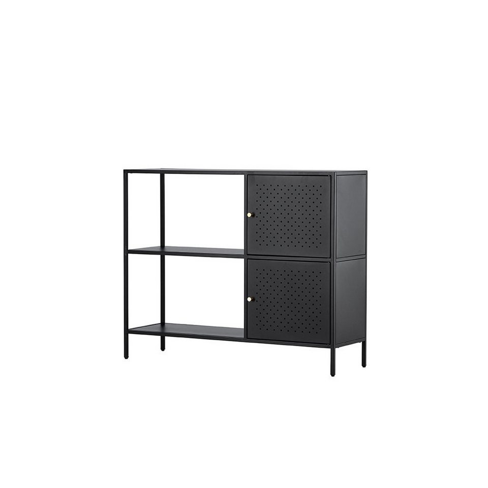 Ebuy24 Sideboard Salta Sideboard 2 Türen 2 Regale Schwarz