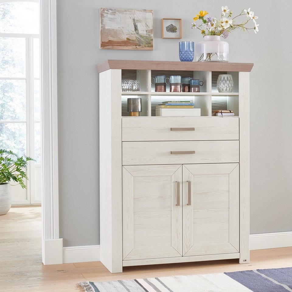 Set One By Musterring Highboard York Typ 16 Pino Aurelio Breite