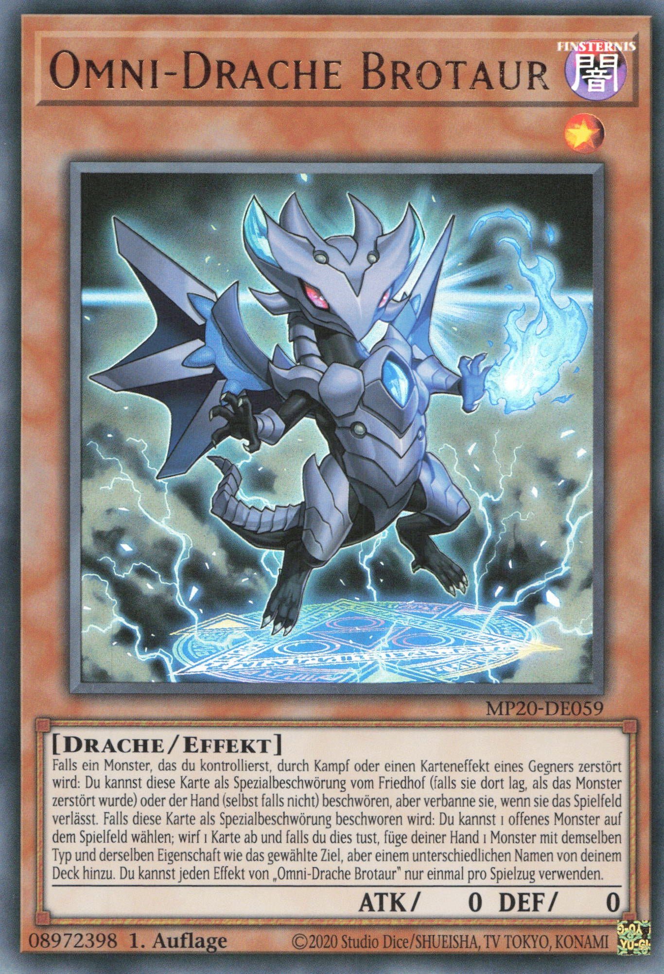 Recollectibles Sammelkarte Yugioh Omni Drache Brotaur Yu Gi Oh Mp20