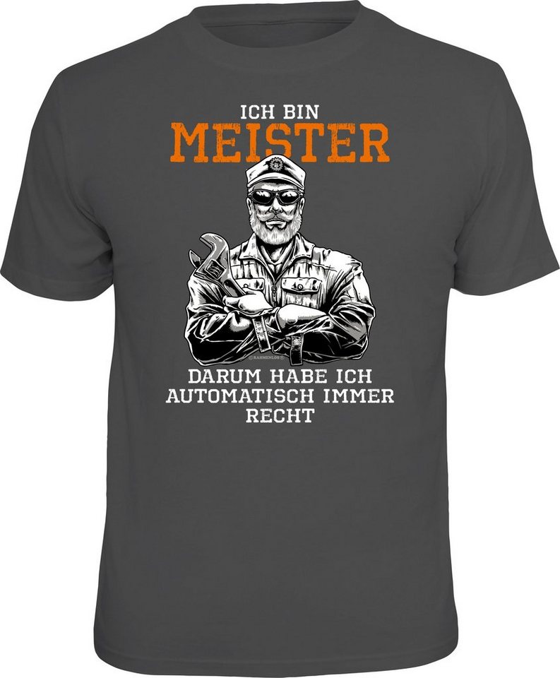 Rahmenlos T-Shirt »Ich bin Meister«, Lustiges Motiv-Shirt im Original ... Rahmenlos T-Shirt »Ich bin Meister«, Lustiges Motiv-Shirt im Original ...
