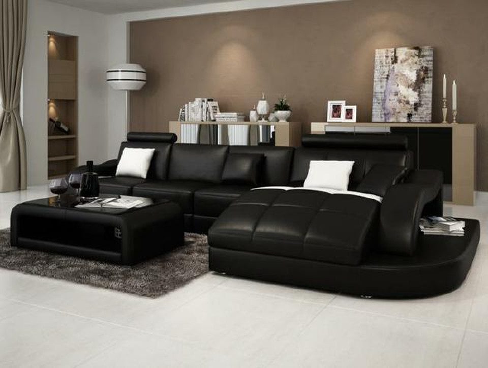 JVmoebel Ecksofa Designer Ecksofa mit Liege Couch Sofa Wohnlandschaft ...