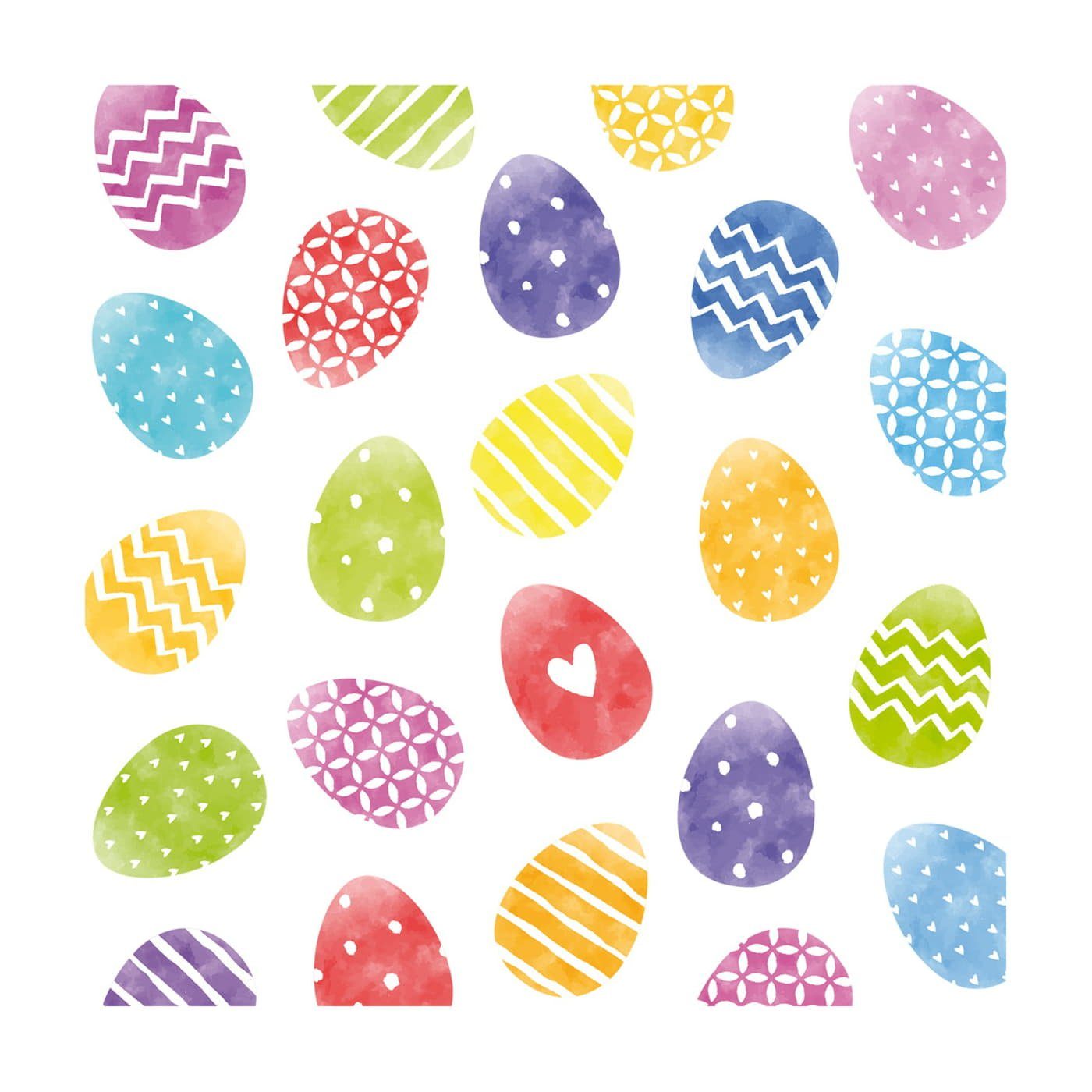 Rewu Papierserviette Osterservietten Bunte Ostereier 2er Set40stk