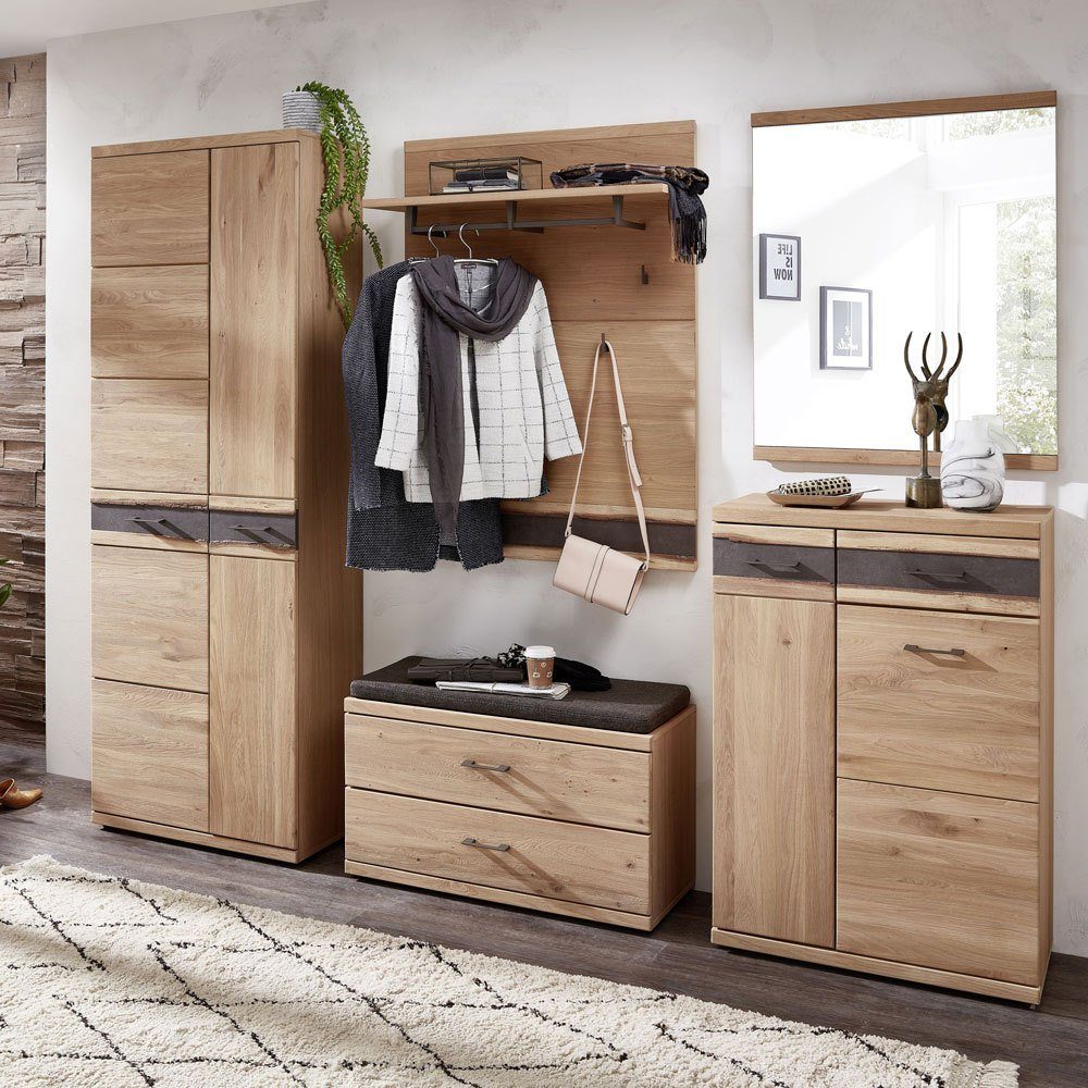Elegantes Garderobe Wildeiche Massiv Bilder