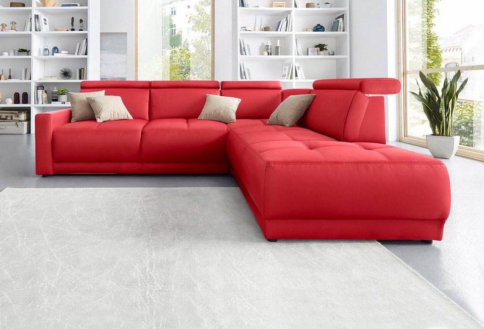 Domo Collection Ecksofa Ava L Form Mit Ottomane Federkern Wahlweise