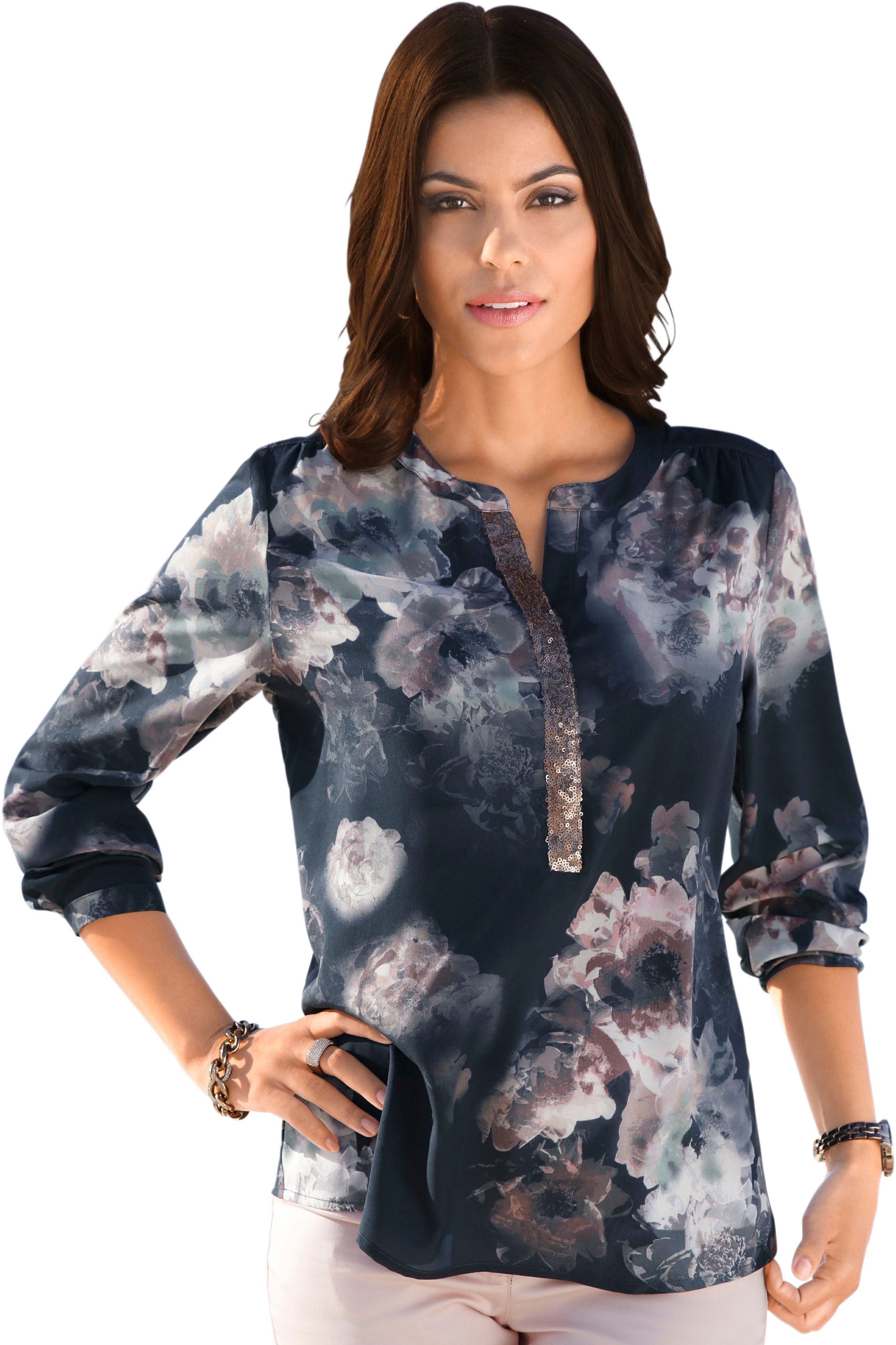 Création L Bluse Mit Digital Gedrucktem Blütendessin Online Kaufen Otto