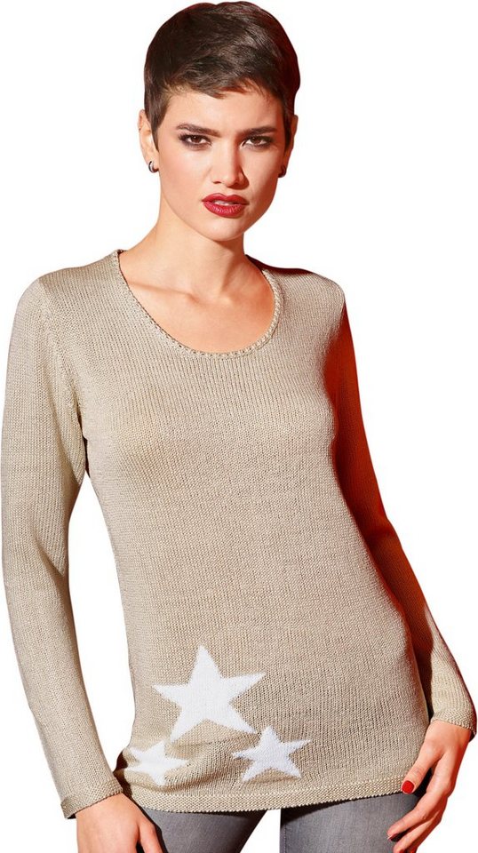 Création L Pullover Mit Eingestrickten Sternen Otto