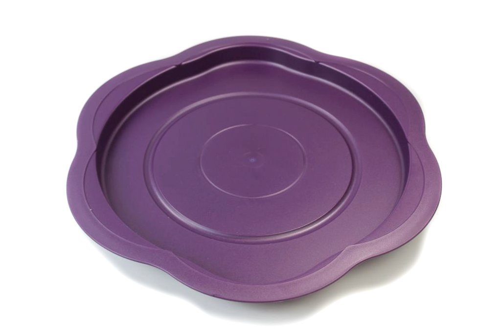 TUPPERWARE Back-Set Backen Drehteller Servieren Anrichten lila