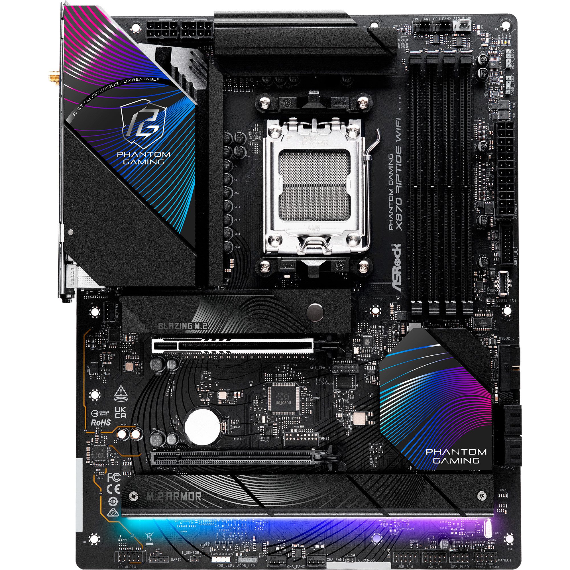 Asrock X870 Riptide WiFi Mainboard, Wi-Fi 7 (802.11be), Motherboard
