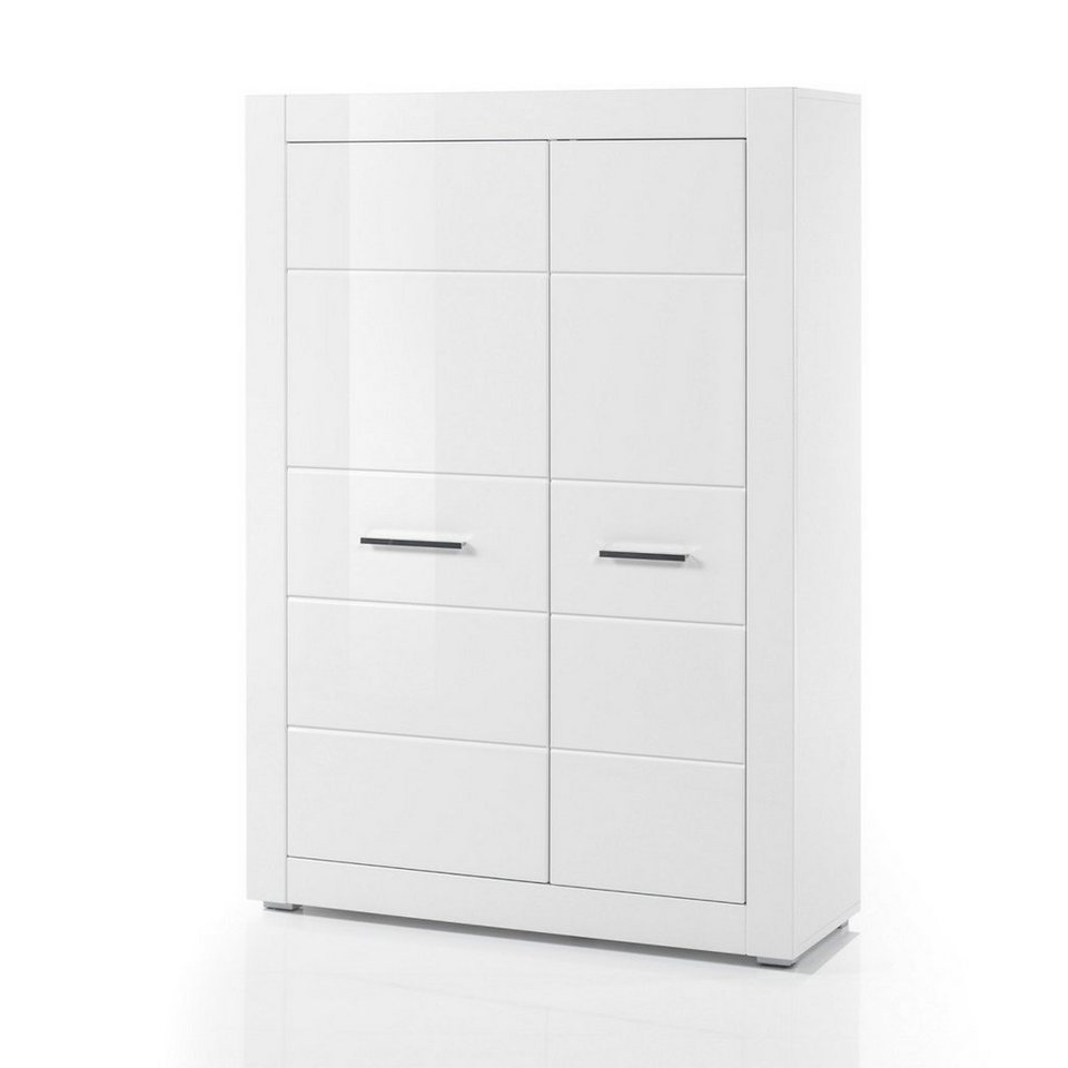 Möbel Stellbrink Vitrine Stauraumschrank Bianco