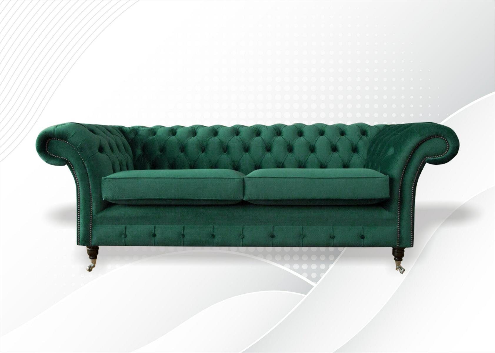 Jvmoebel Chesterfield Sofa Moderner Grüner Dreisitzer Luxus Möbel 3 Er