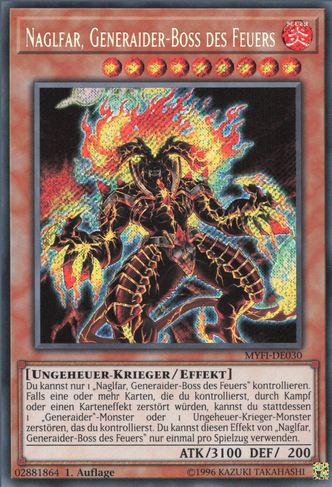 Recollectibles Sammelkarte Yugioh Karte Naglfar Generaider Boss Des
