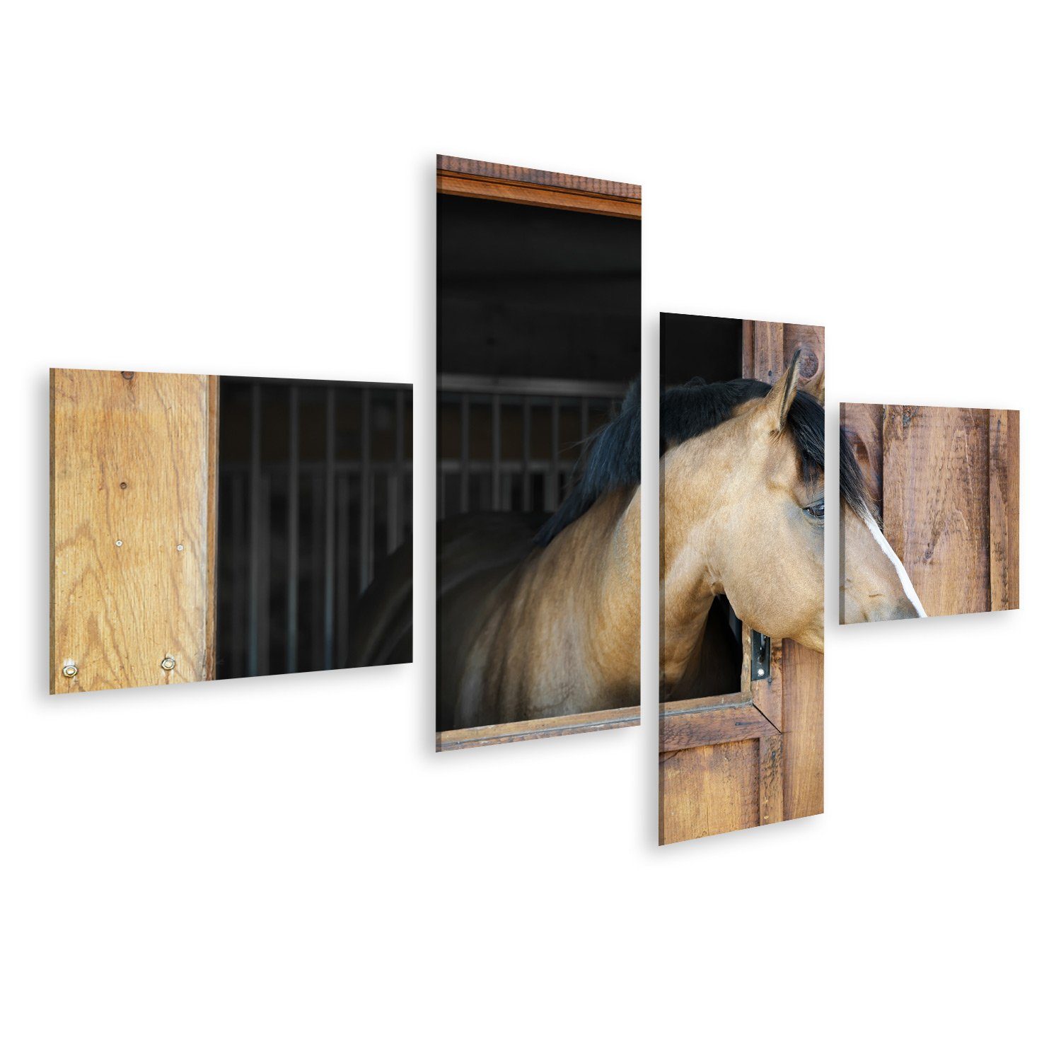 islandburner Leinwandbild Bild auf Leinwand Pferdestall Wandbild Poster Kunstdruck Bilder