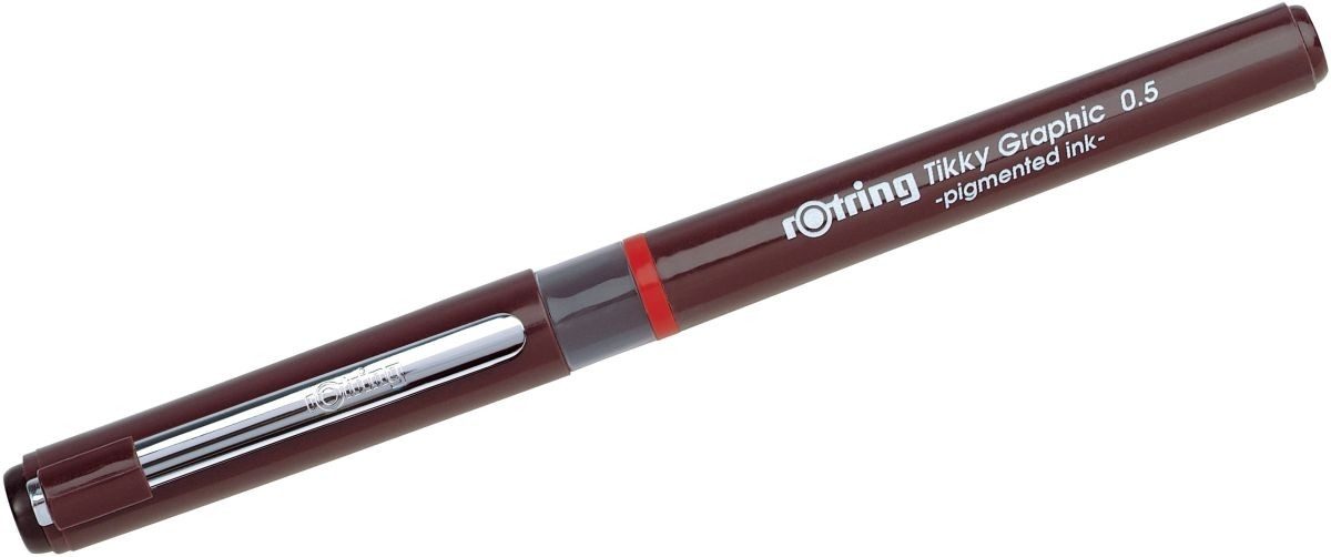 ROTRING Fineliner, Ausführung Spitze: metalleingefasste Faserspitze, 0 ...