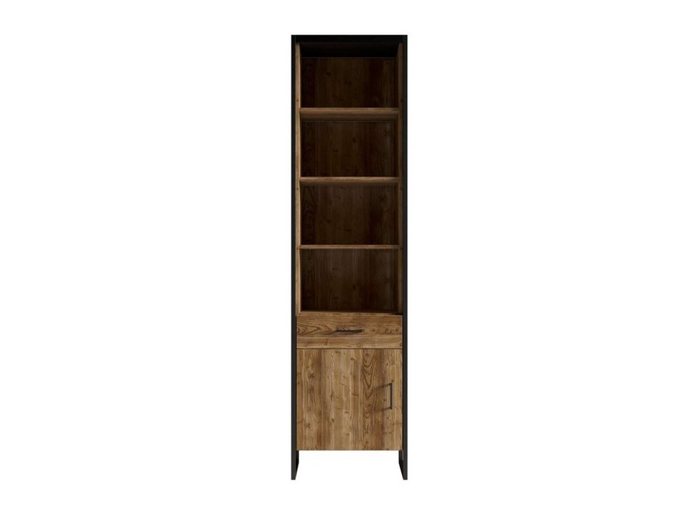 99rooms Vitrine Taiga Appenzeller Fichte Schwarz Matt Standvitrine
