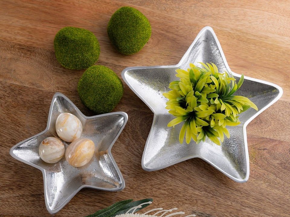 Soma Dekoschale Dekoschalen Stern 2er Set Starlight Gold O Silber