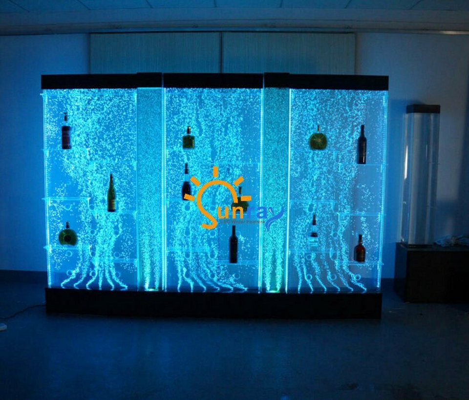 Jvmoebel Wandpaneel Led Regal Bar Wasser Wand Säule Beleuchtete