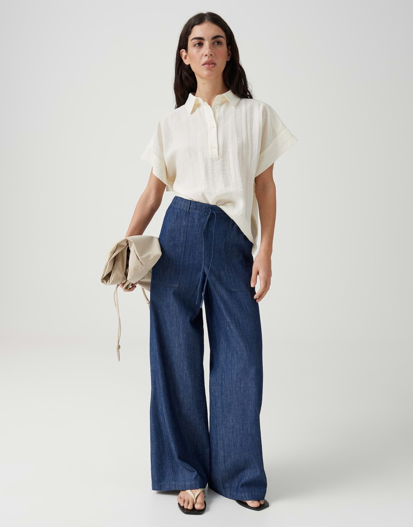 OPUS Stoffhose Cargo Pants mit elastischem Bund Utility Look mit ...