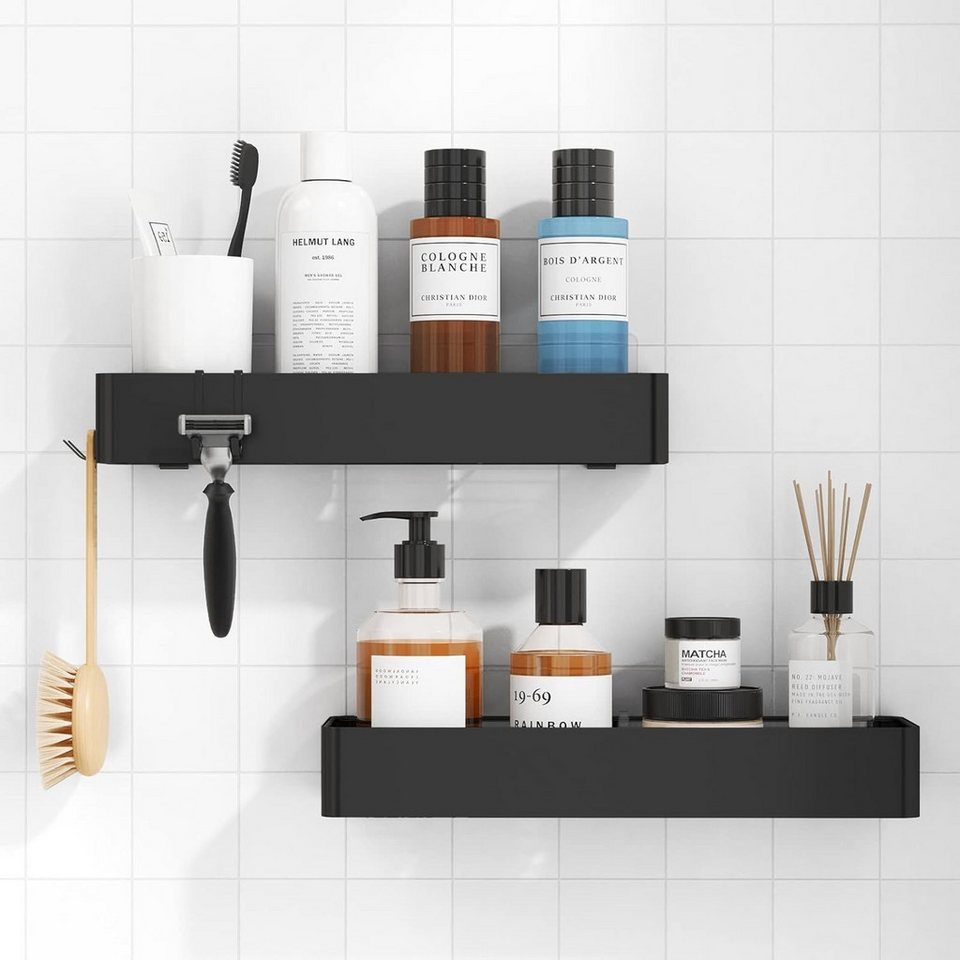 Blingbin Duschablage 2 Stück Rostfreie Badezimmer Organizer Ohne Bohren