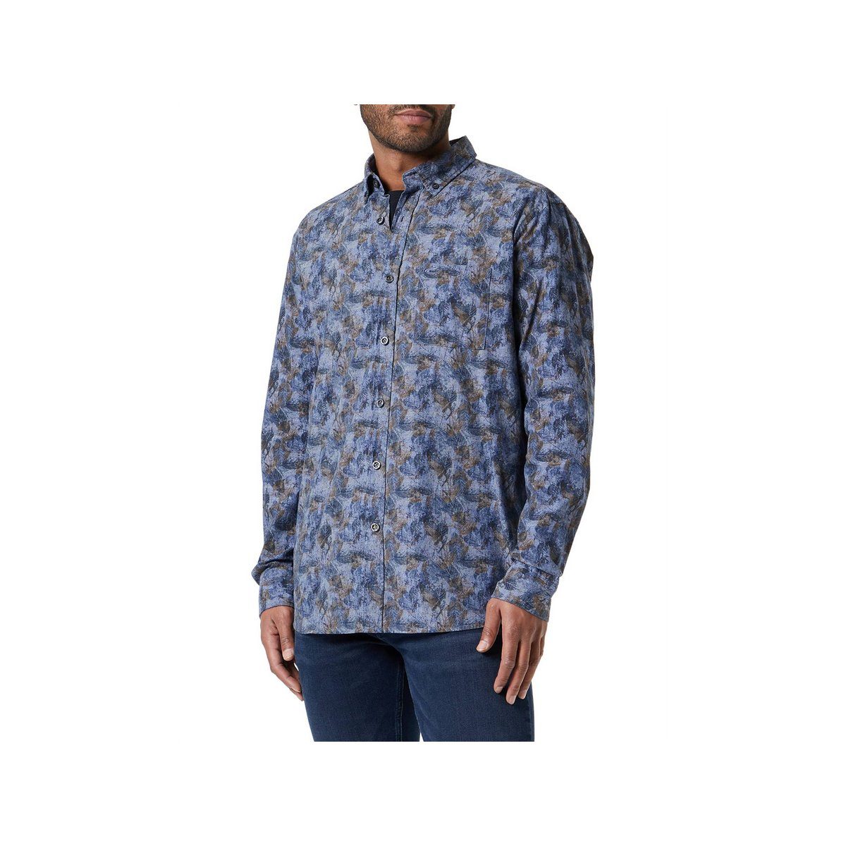 Camel Active Langarmhemd Dunkel Blau 1 Tlg