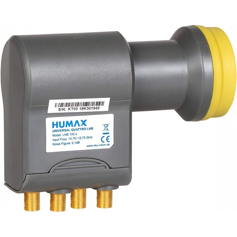 Humax LNB 106s Gold - Quad-LNB - schwarz Universal-Quad-LNB